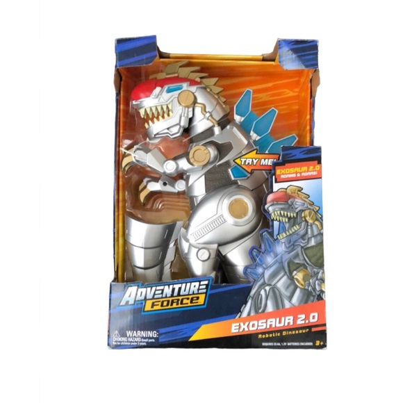 Toys | Adventure Force Exosaur 2 Robotic Dinosaur Lights Sound Walking ...